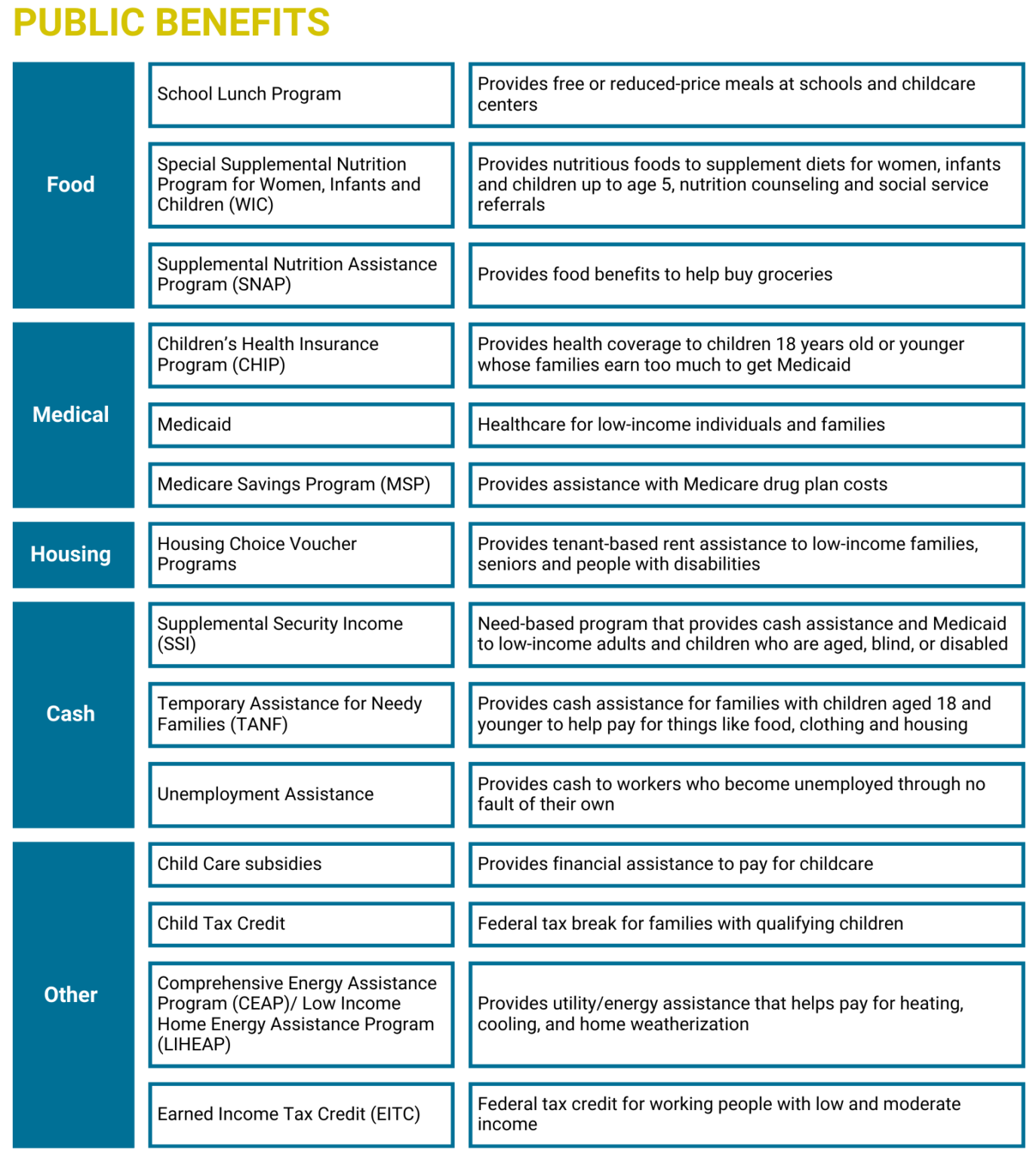 Public Benefits and Their Role in Economic Mobility